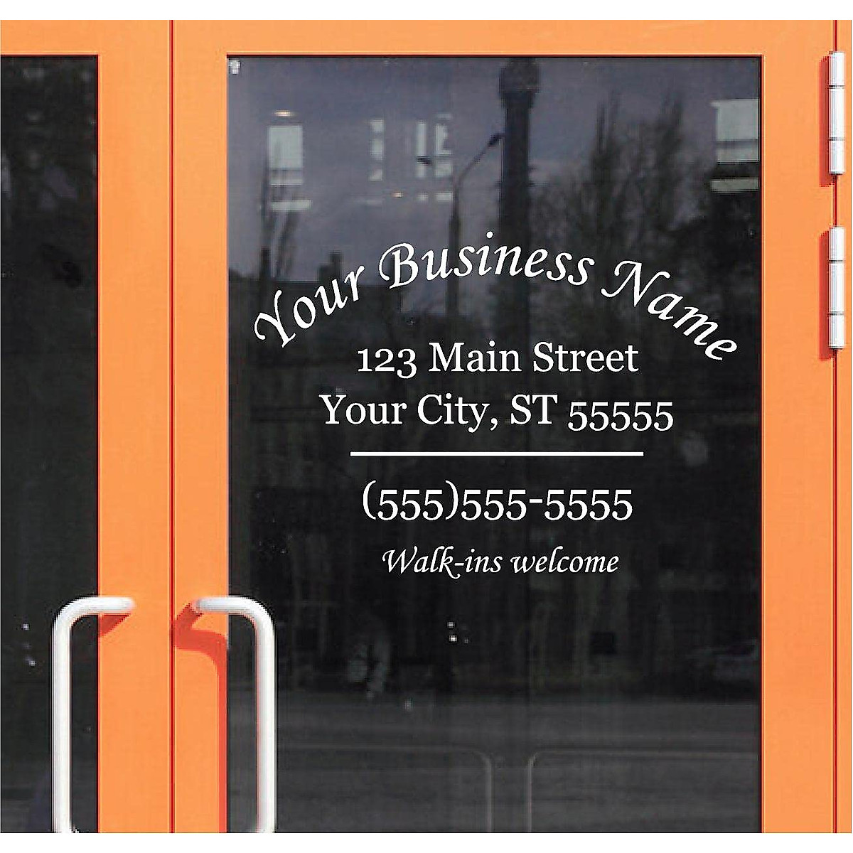 Commercial Business Store Name Address Fully Custom Personalized Glass Door Window Storefront Professional Sign Decal Stencil Van Truck Professional