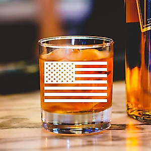 AGMdesign, Funny American Flag Whiskey Glasses, atriotism Glass gift for Whiskey lover, Veterans, Dad, Old Glory, Veterans Day, Father’s Day, 4th of July, Retirement Gifts For Men and Women