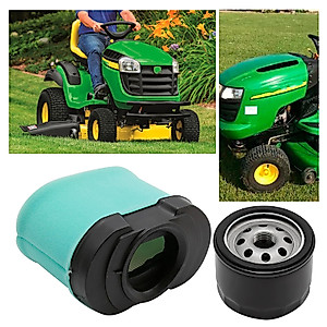 SYOWADA 792105 Air Filter 7045184 Oil Filter Tune Up Kit Replacement For JD MIU11515 MIU11517 LA120 LA140 LA150 Z245 LA155, Replacement For BS V-Twin 16-27 HP 445677 40H777 44P777