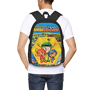 CONPELSON Backpacks Team Anime Umizoomi Adjustable Laptop Backpack Double Shoulder Bag for Women Men Climbing Shopping Work