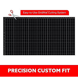 GridMat® Premium Thick Under The Sink Mat Cabinet Liner, Precision Custom Fit With Exclusive GridMat® Cutting System, Waterproof, Ultimate Absorption, Kitchen/Bathroom/Laundry (Charcoal, 24x34 Inches)