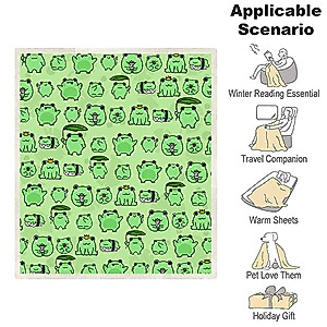 Juirnost Frog Blanket Frog Gifts for Women Frog Gifts for Frog Lovers Soft and Cozy Throw Blanket for Couch Sofa Bed Living Dorm Room Home Decor 50X60inch Soft Warm Lightweight