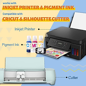 HTVRONT Heat Transfer Paper for T Shirts - 20 Pack Mixed Light & Dark Iron on Transfer Paper,8.5" x 11" Printable Heat Transfer Vinyl for Inkjet Printer, Durable & Easy to Use