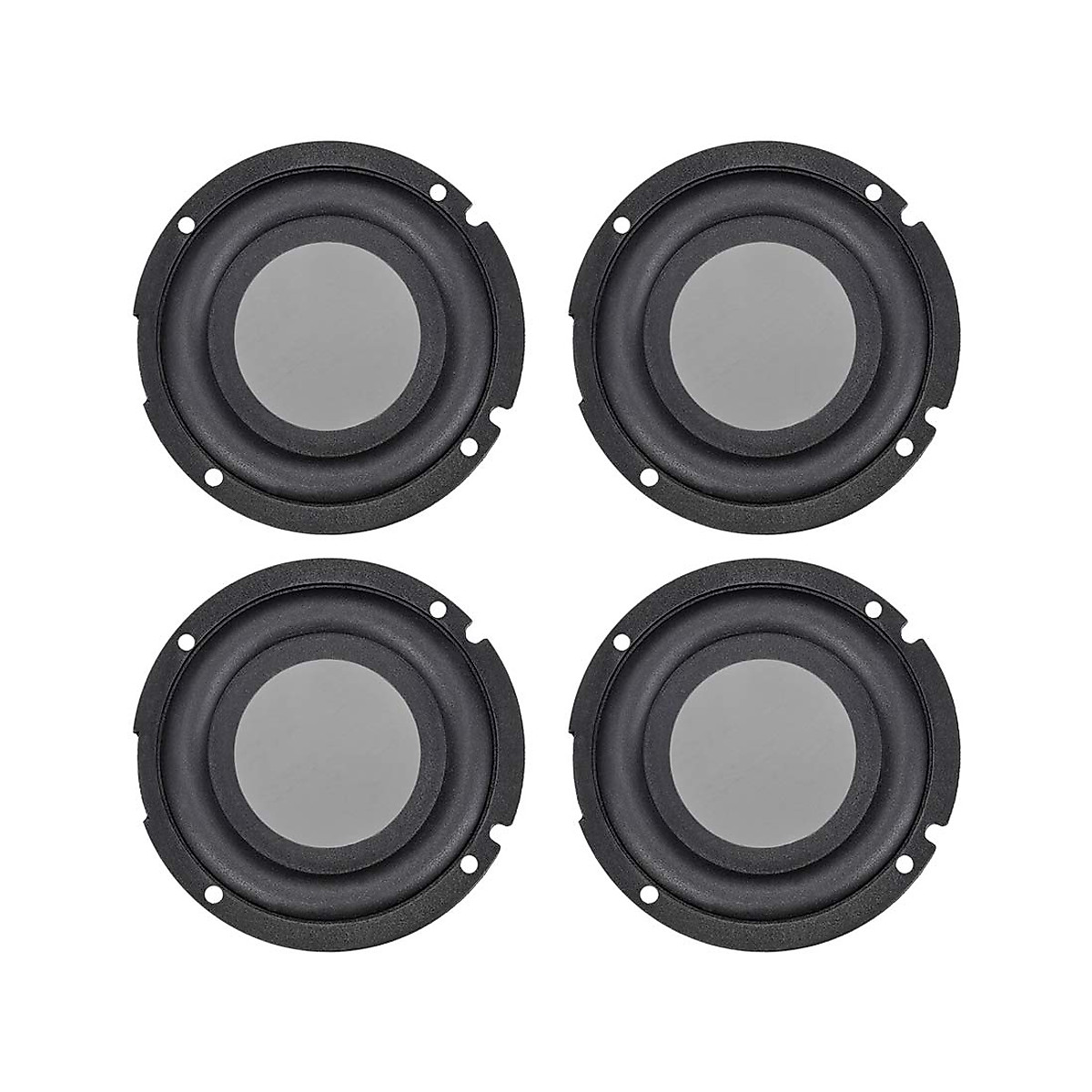 uxcell 4Pcs 2 Inches 57mm Bass Speaker Passive Radiator Auxiliary Rubber Vibration Plate Subwoofer DIY Repair