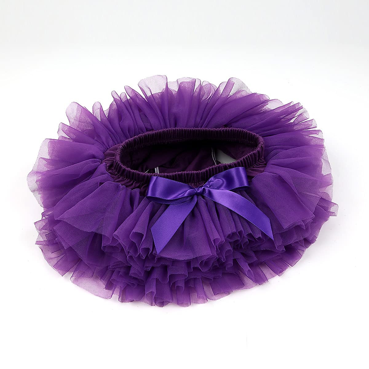 HOOLCHEAN Baby Infant Girls Fluffy Soft Tutu Skirt (Skort) and Headband Suit (Purple, 6-12 Months)