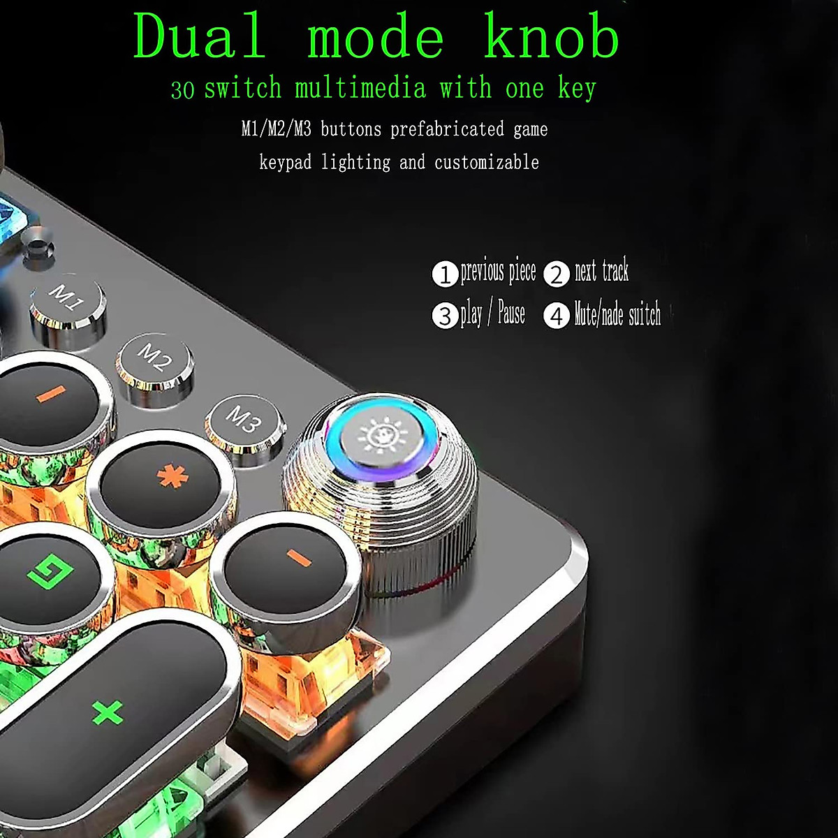 RHXWFDG Gaming Keyboard, 104 Keys Full Metal Panel Mechanical Keyboard, Waterproo&Anti-Ghosting,Computer Keyboard with Programmable Macro Keys for Laptop PC Mac