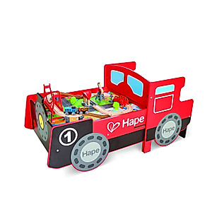 Hape Busy City Rail Set, Ride-On & Foldable Engine Table