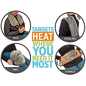 Extra Large Microwavable Heat Pack with Handle, Heating Pack for Shoulders, Neck, Knee and Stomach Cramps, Hot or Cold Reusable Heat Pack, Cordless and Portable Microwavable Heat Pack with Handle