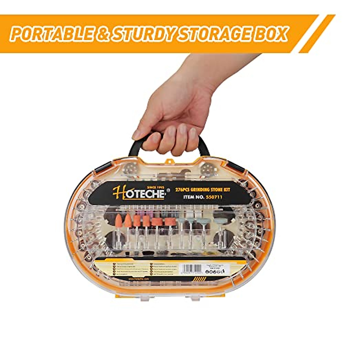 Hoteche 276Pcs Rotary Tool Accessories Kit 1/8-Inch Shanks Universal Accessories Kit Power Rotary Tool Accessries for Carving, Polishing, Sanding, Cutting with Carrying Case