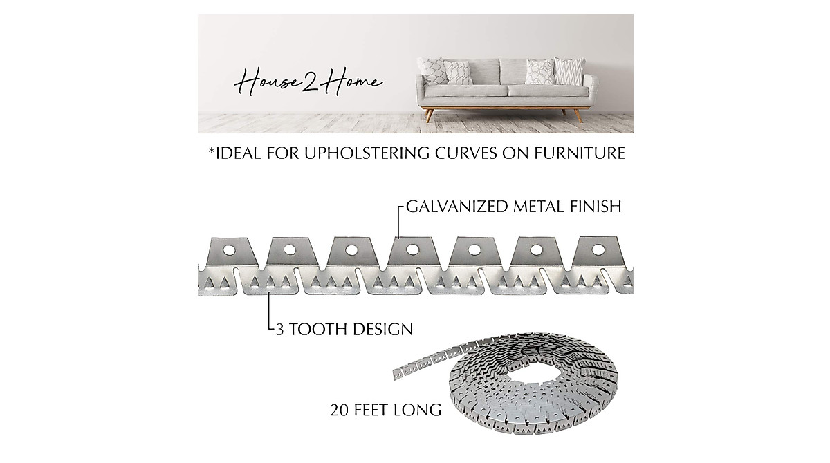 Premium 20ft Flexible Tack Strip for Upholstery Projects