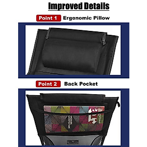 DRAXDOG Oversize Camping Chair, Minimalist Style, Carbon Steel Frame, Black, Large, Adult, Outdoor, 5.5 lbs, 330 lbs Max Weight, Foldable, Easy Setup, Practical, Comfortable, Versatile Uses