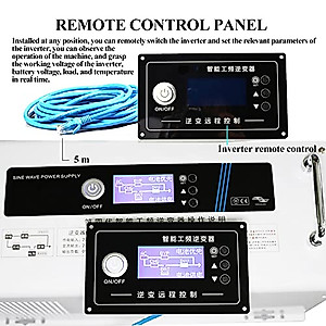 NALMAXO 2000W 3000W 12V-72V to 110V 220V UPS Power Frequency Pure Sine Wave Solar Car Charging Inverter Suitable for Solar and Wind Power Generation Systems (Color : 3000W, Size : 48V-110V)