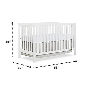 Dream On Me Ridgefield 5-in-1 Convertible Crib in White, Greenguard Gold Certified