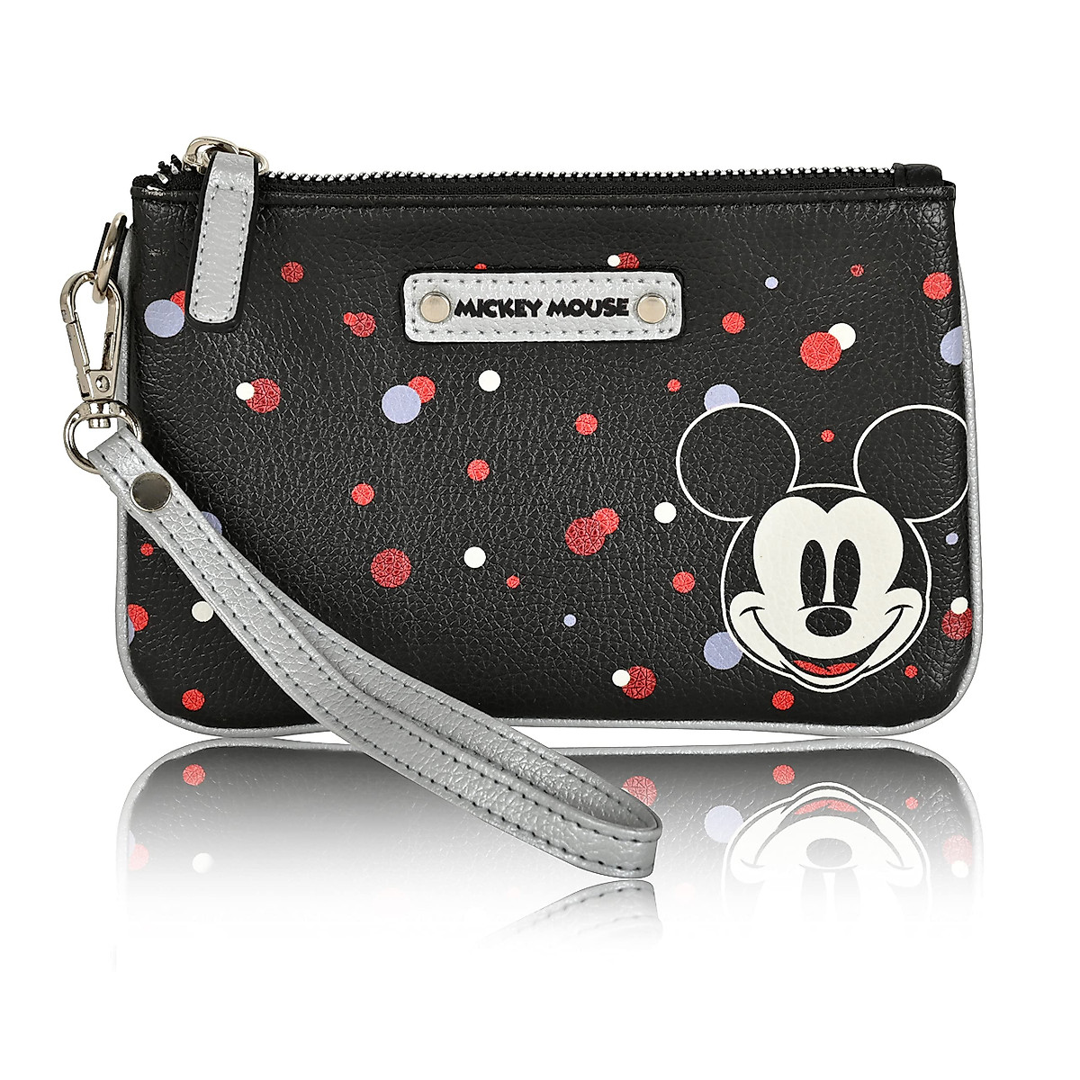 Disney Minnie Mouse Premium Wrist Wallet - Mickey & Minnie Mouse Classic Wrist Wallet (Black Mickey)