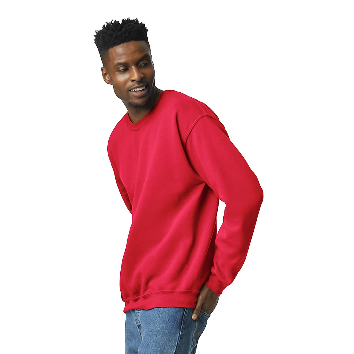 Gildan Adult Fleece Crewneck Sweatshirt, Style G18000, Multipack, Red (1-Pack), Large