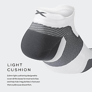 2XU Vectr No Show Sock, Black/Titanium, Large