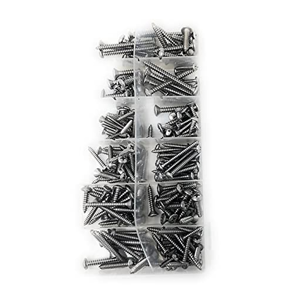 Everbilt Marine Grade SAE 216 Pieces Stainless Steel Sheet Metal Screw Set Combo Kit- Pan and Oval Head Phillips- 34 Sizes