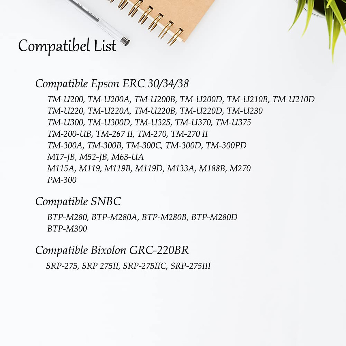 Bigger 24 Pack Compatible Ribbon Replacement for ERC-30, ERC 30 34 38 B/R Compatible Ribbon Used with Epson ERC30 ERC34 ERC38 NK506 Printer (Black and Red)