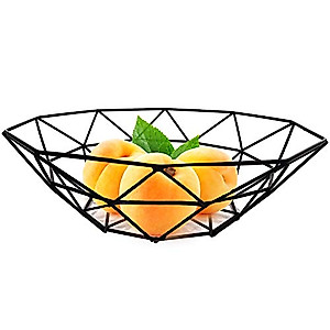TEETOOKEA Metal Wire Fruit Bowl, Iron Arts Fruit Storage Baskets for Kitchen Counter, Countertop, Home Decor, Table Centerpiece Decorative hold Vegetables, Bread, Snacks, Potpourris
