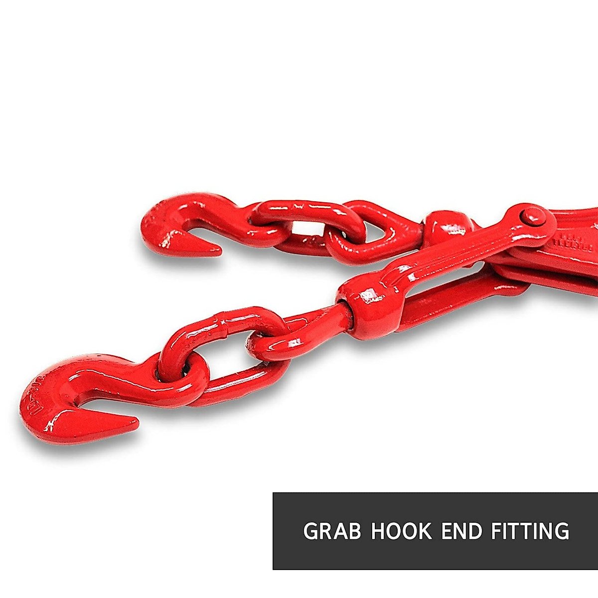DC Cargo Chain Binder Kit (2 Sets) | 5/16" Grade 70 Extra Long 20 Foot Chain - and Load Binder Set | Heavy Duty Ratcheting Chain and Binder | Load Chain and Binders – 4,700lb Working Load Limit As Set