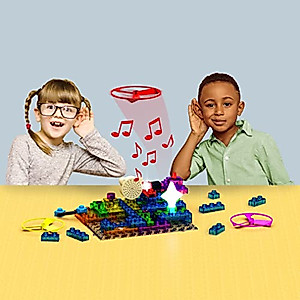 E-Blox Building Blocks STEM Circuit Kit, 120 Projects, Build Your Own Sound Machine & Radio, Build Real Working FM Radio & Listen to Favorite Station, Science, Birthday Gift, Boys, Girls, 8+