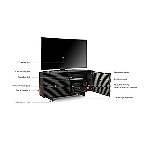 BDI Corridor 8175 Corner Media Cabinet, Charcoal