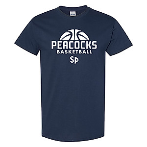 UGP Campus Apparel AS08 - St Peter's University Peacocks Basketball Hype T Shirt - Large - Navy