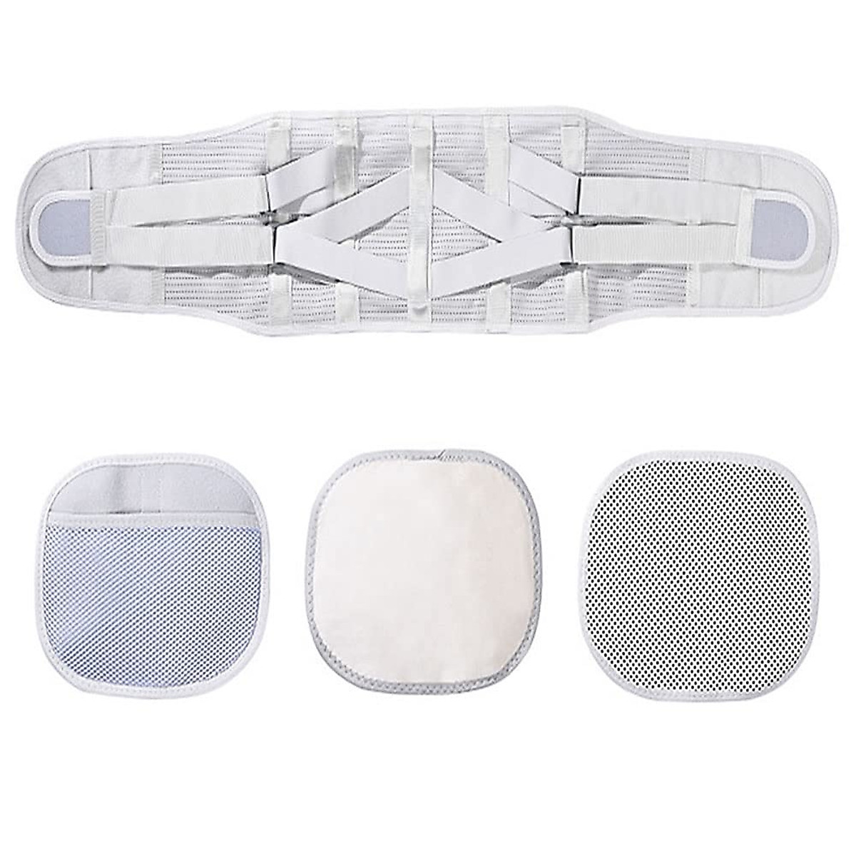 Self-Heating Back Brace For Lower Back Pain Relief Lumbar Support Belt With 3 Removable Lumbar Pads And Support Plates Women Men Sciatica Scoliosis Herniated Disc Breathable Grey ( Size : XL/X-Large )