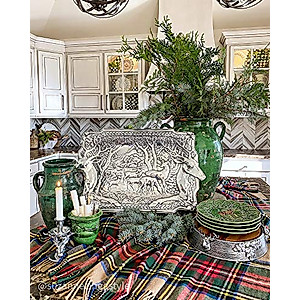 Arthur Court Elk Herd Oblong Serving Display Tray 25.5 inch x 15.5 inch