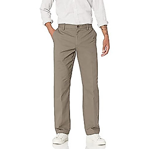 Amazon Essentials Men's Classic-Fit Wrinkle-Resistant Flat-Front Chino Pant (Available in Big & Tall), Taupe, 40W x 30L