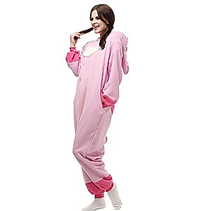Superband Kigurumi Pink Stitch Costume Onesie Halloween Pajamas,M