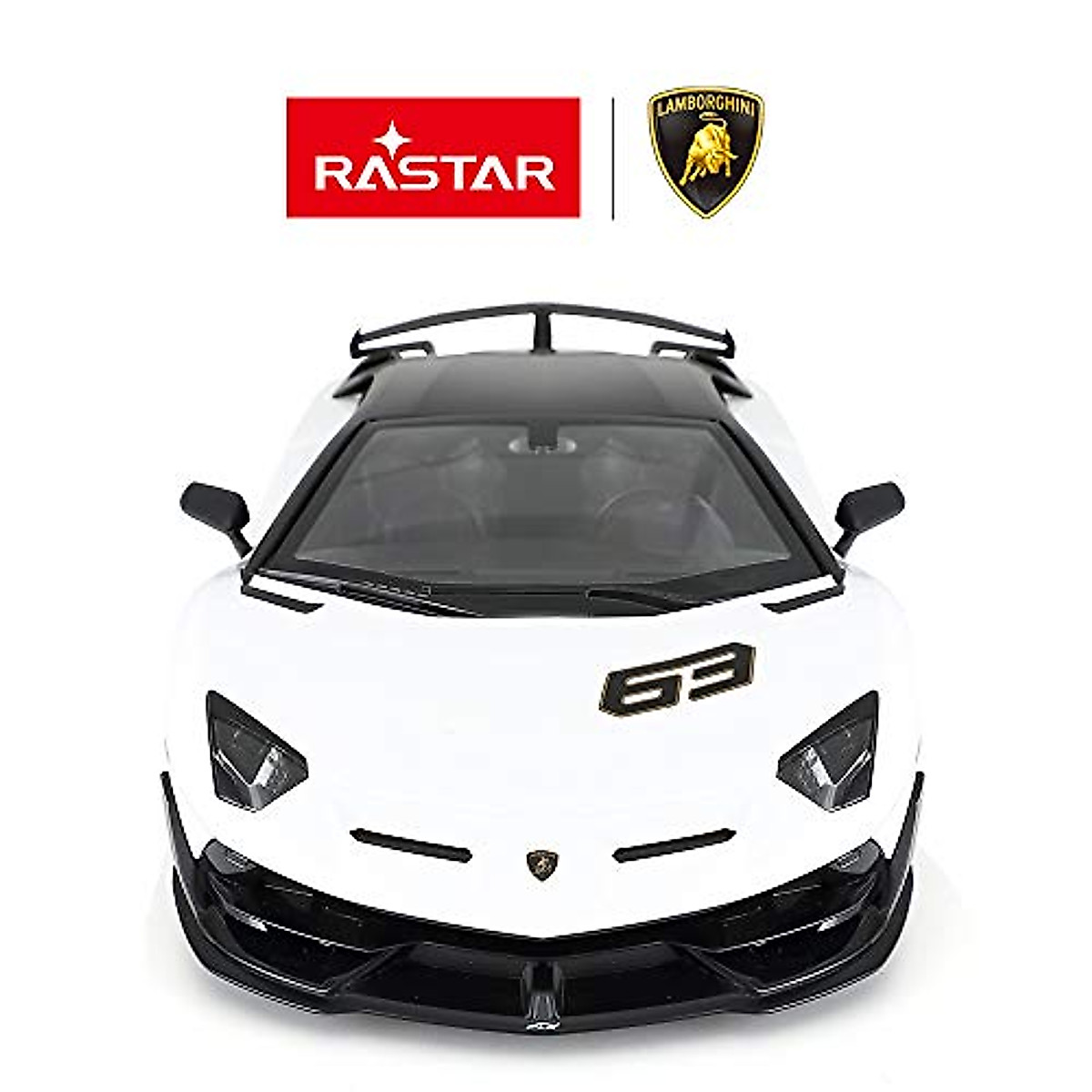RASTAR Toy Lamborghini Car 1:14 Lamborghini Aventador SVJ Remote Control Model Car, Super RC Sport Racing Car for Kids Boys Gifts, 2.4GHz / White