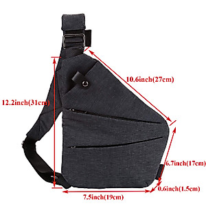 FALETO Anti-Thief Sling Bag Chest Hidden Security Crossbody Shoulder Backpack
