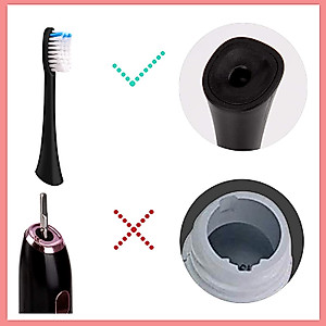 BTFO 2 Pcs Electric Toothbrush Heads for BTFO 1741-01 (Black)
