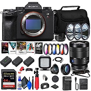 Sony Alpha a7R IIIA Mirrorless Digital Camera (Body Only) (ILCE7RM3A/B) + Sony FE 24-70mm f/4 Lens + 64GB Memory Card + Corel Photo Software + Case + 2 x NP-FZ100 Compatible Battery + More (Renewed)