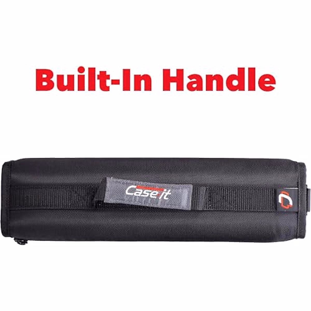 Case-It The Classic Zipper Binder - 2 Inch O-Rings - Multiple Pockets - 350 Sheet Capacity - Comes with Shoulder Strap - Midnight Blue D-251 (6 Pack)