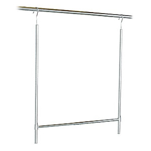 DecoBros Adjustable Hanging Closet Rod, Chrome