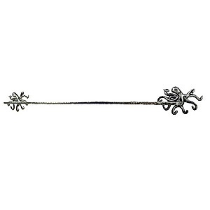 Rustic Silver Cast Iron Octopus Bath Towel Holder 27ââ‚¬ - Sea Decor Home ââ‚¬â€œ Coasta