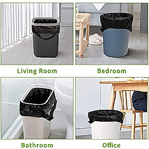 FYY Trash Bags, Garbage Bags, 5 Rolls 100 counts 6 Gallon [Extra Thick][Leak Proof] Rubbish Bags Wastebasket Bin Liners for Home Office Trash Can Black