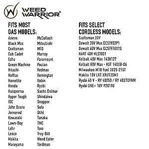 Weed Warrior Push-N-Load 3-Blade Trimmer Head Accessory, Universal Fit