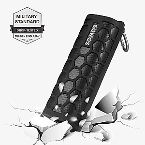 AZTOPA Silicone Case Protective Skin Sleeve Cover for Sonos Roam Portable Bluetooth Speaker - Black