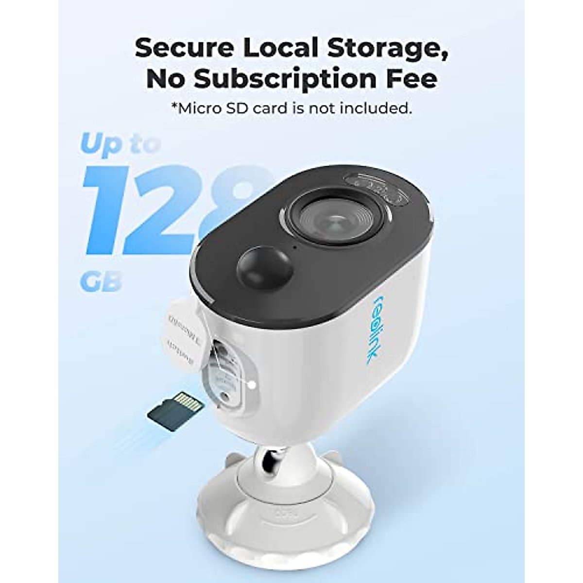 REOLINK Security Camera Outdoor, No Hub Needed, 2K Resolution, Wireless Battery Solar Powered, Color Night Vision with Spotlight, 2-Way Talk Live View, Built-in Siren, Argus 3 with Solar Panel