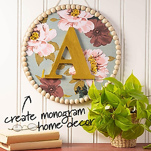 Plaid Wood Unfinished Letter, 8" Wooden Surface Perfect for DIY Arts and Crafts Projects, 63604, 8 inch