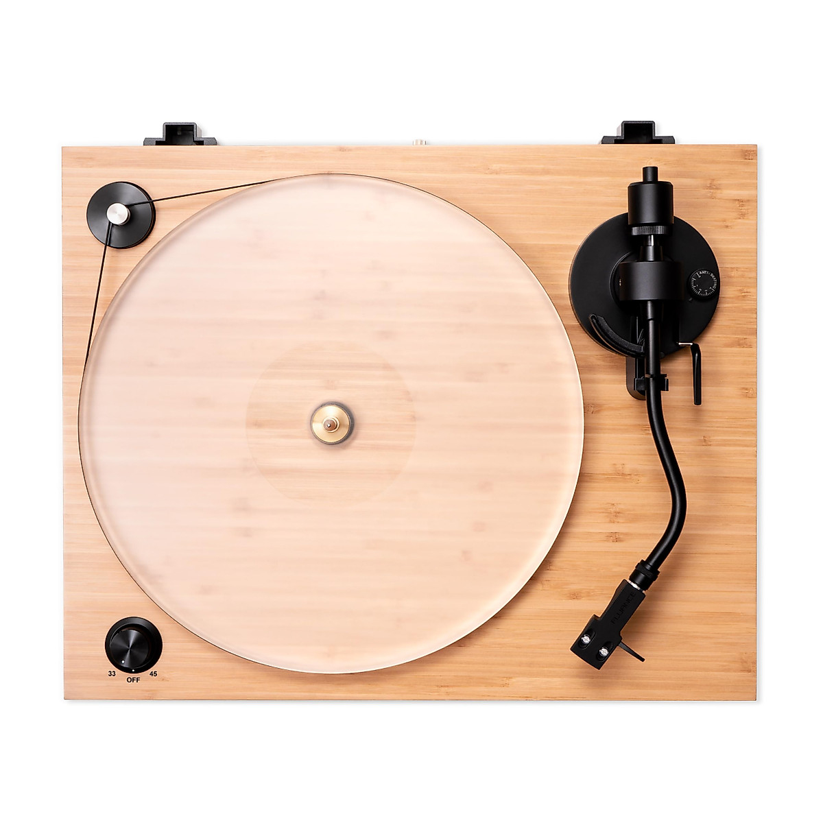 Fluance RT85 Reference High Fidelity Vinyl Turntable Record Player with Ortofon 2M Blue Cartridge, Acrylic Platter, Speed Control Motor, High Mass MDF Wood Plinth, Vibration Isolation Feet - Bamboo