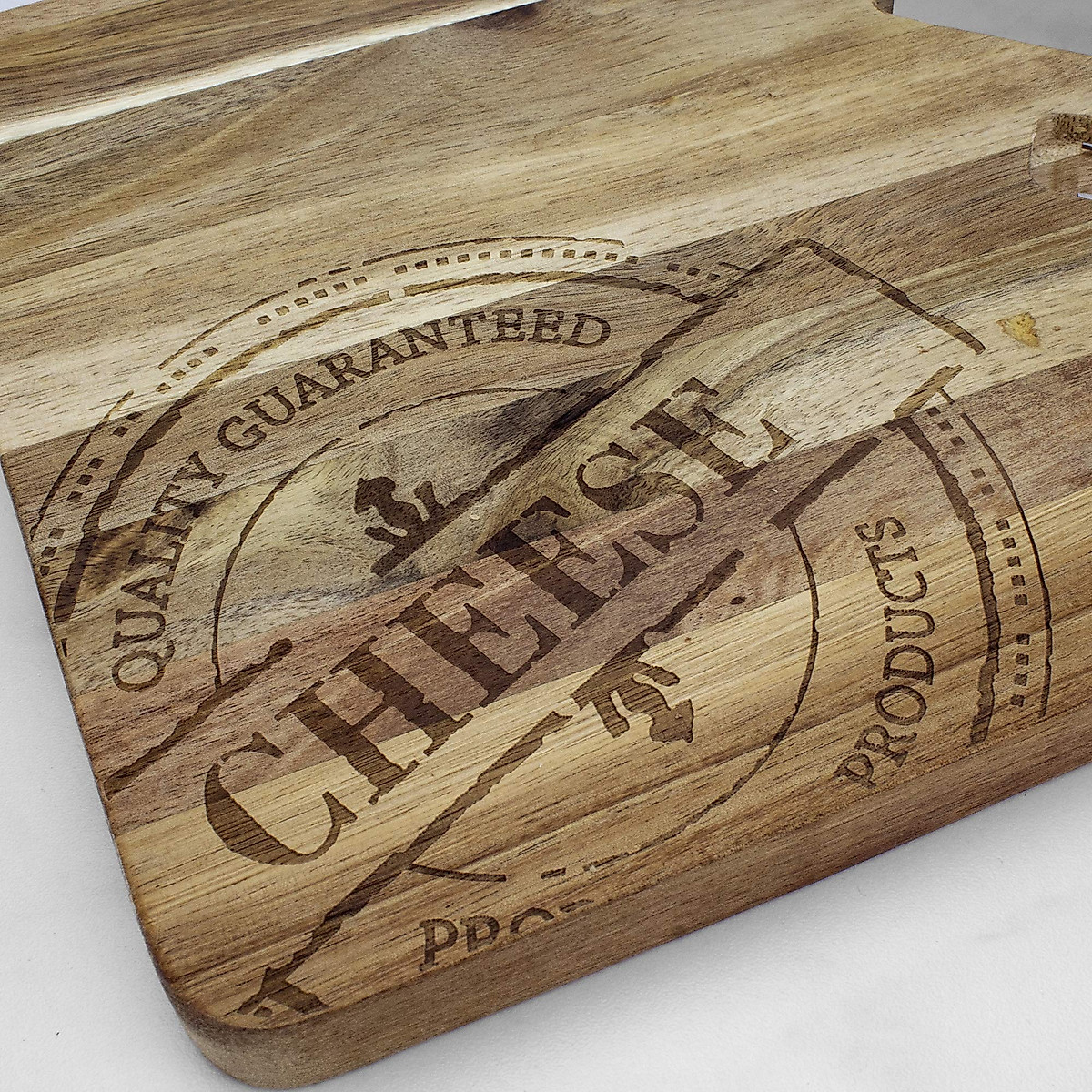 TB Home 4-Pc. Acacia Wood Cheese Serving Board with Cheese Tools