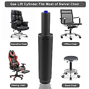 MySit 5.5" Office Chair Gas Lift Cylinder Replacement Parts, Heavy Duty 450lbs Long Stroke Hydraulic Pneumatic Shock Piston Universal Size Fits Most Executive Chairs, Gaming Chair, Class 4