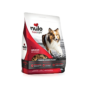 Nulo Freeze Dried Raw Dog Food Variety Pack: Natural Grain Free Formula with GanedenBC30 Probiotics for Digestive & Immune Health - All Ages & Breeds - 3 x 5oz Bags (Beef, Lamb, Duck)