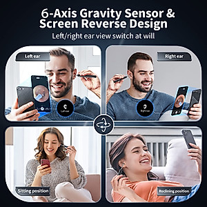 Ear Wax Removal, Ear Cleaner with Camera, Ear Wax Removal Tool with 1080P HD, Wireless Otoscope with Light, Ear Wax Removal Kit for iPhone, iPad, Android Phones