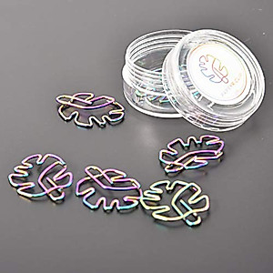 NUOBESTY Colorful Paperclips Monstera Shape Paper Clips Bookmark Clips for Office School Company for Students Adults 8pcs