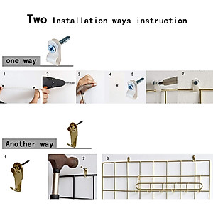 FRIADE Wall Grid Panel for Photo Display,Wall Storage Organizer,5 Metal Clips & 3 S Hooks & 4 Nails & 4 Plastic Hanging Buckles and 4 Screws Offered,Size 17.5" x 11.8",Set of 2 (White)